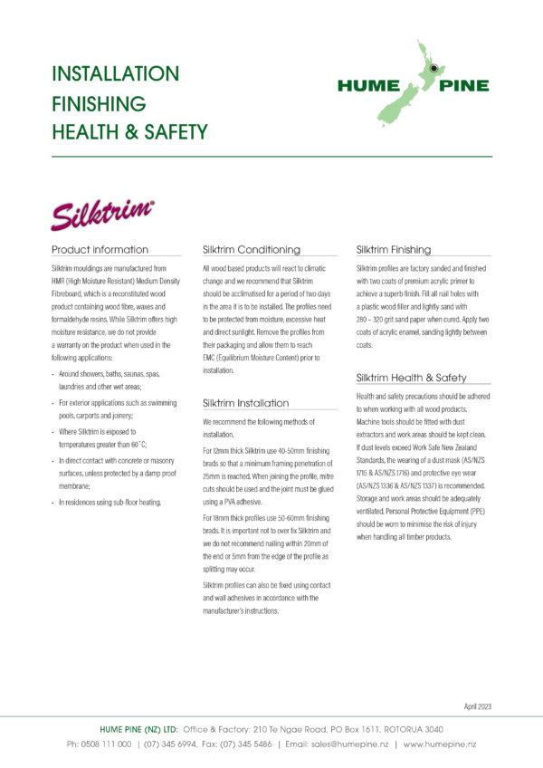 Bevelled Cornice - Hume Pine (NZ)